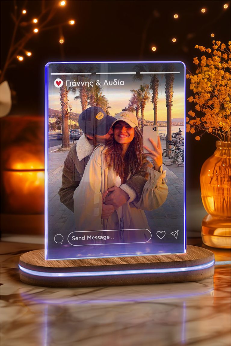Επιτραπέζιο Φωτιστικό LED Instagram Story, Δώρο για Ζευγάρι